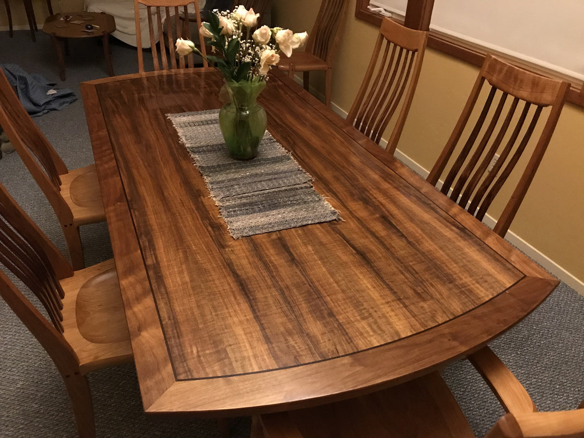 Rectangular walnut dining table with 6 chairs-Custom Order – The ...