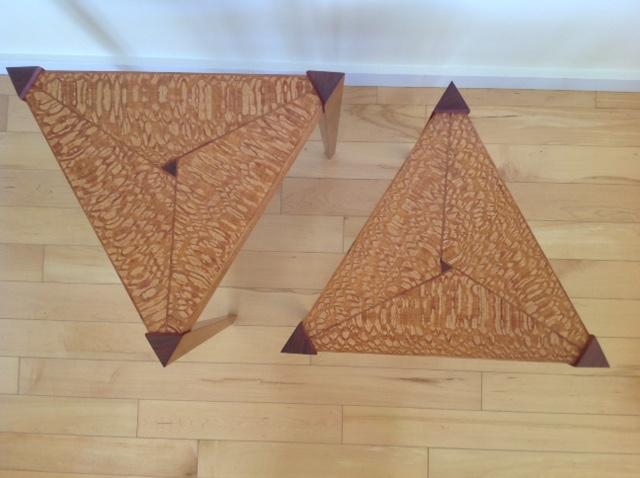 Triangle Tables, Semi-Nesting Pair-Custom Order – The Highlight Gallery