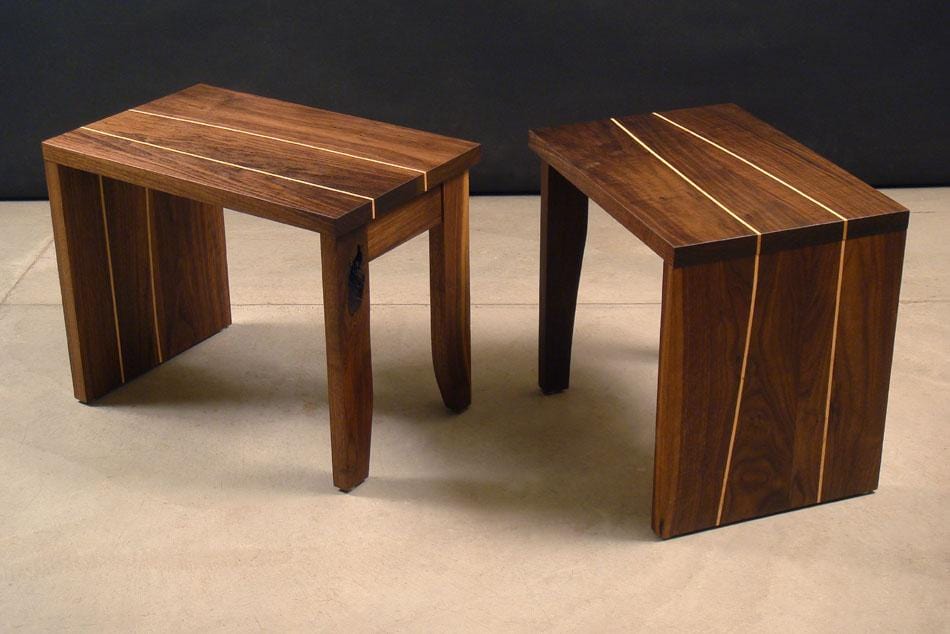 Character Bench of Walnut and Maple-Custom Order – The Highlight Gallery