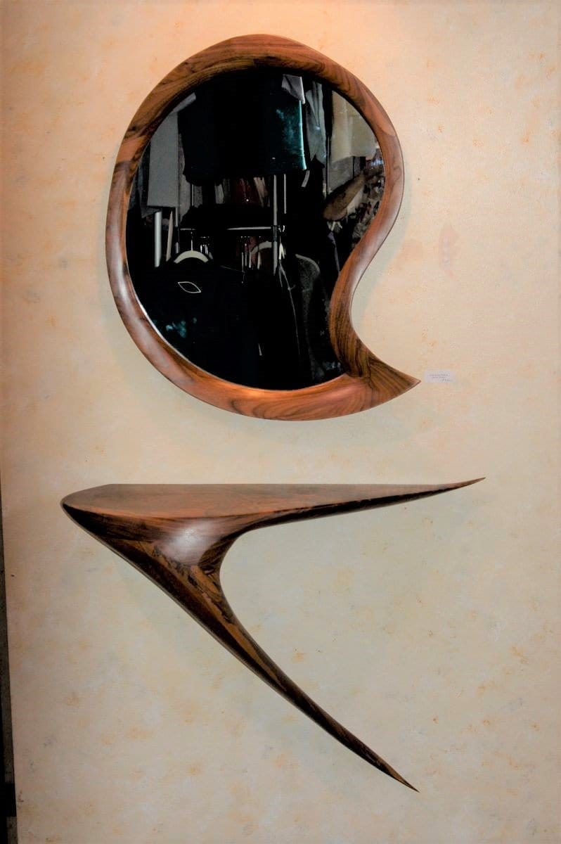 Wall Mounted Console Table and Free-form Mirror-Custom Order – The ...